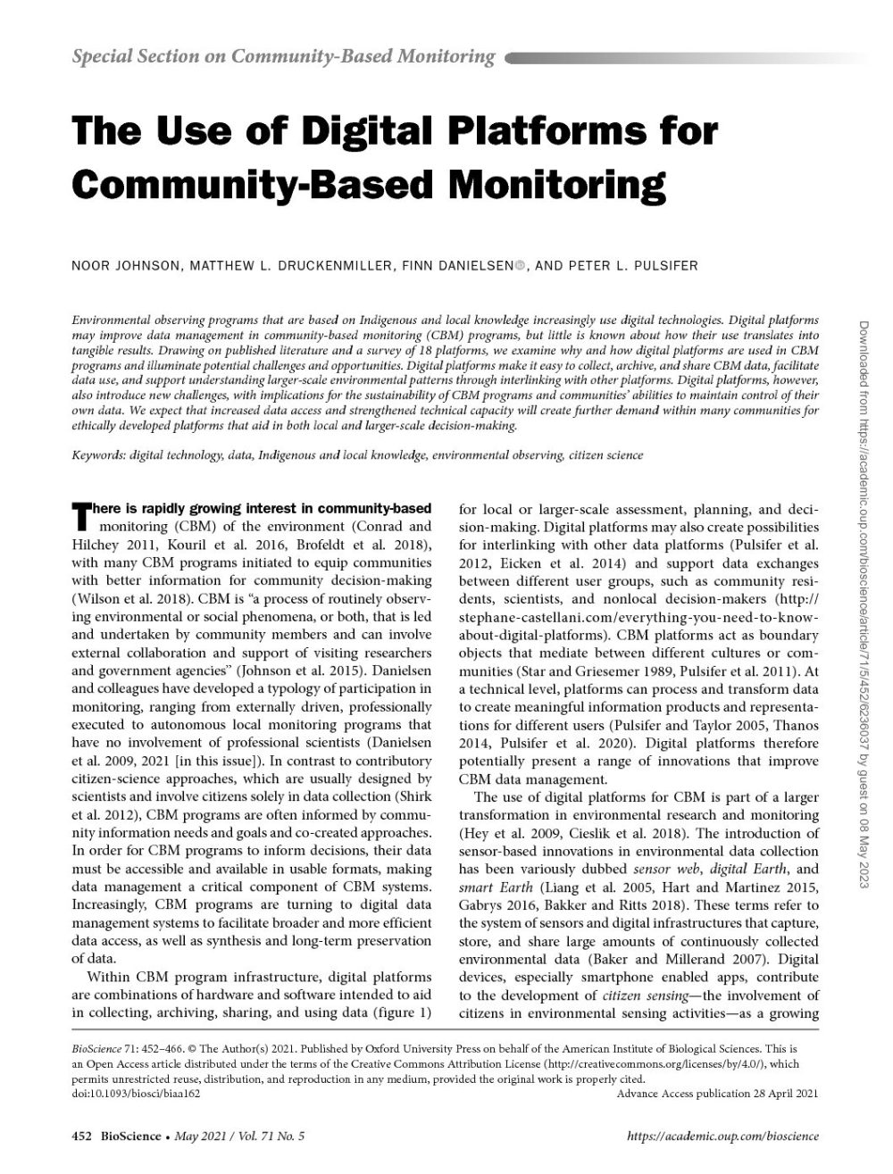 The Use of Digital Platforms for Community-Based Monitoring | AGUAS ...